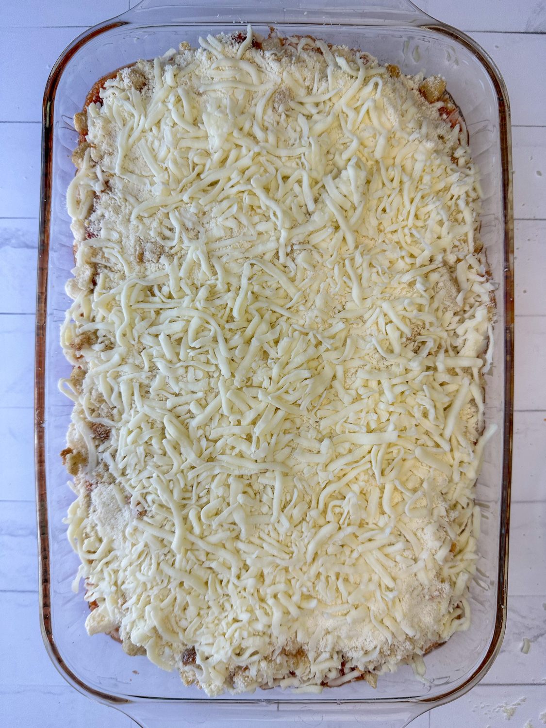 Baked Chicken Parmesan Casserole - Plowing Through Life