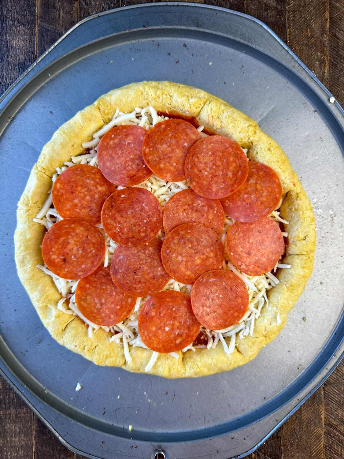 Homemade Stuffed Crust Pizza - Plowing Through Life