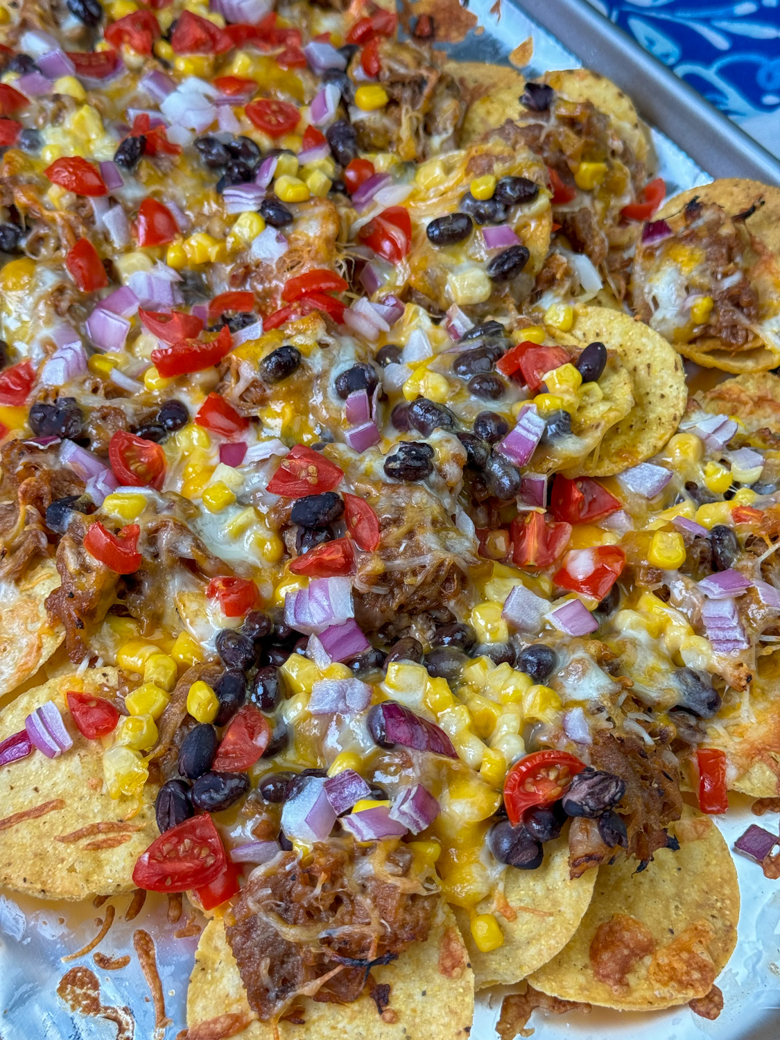 Easy Pulled Pork Nachos - Plowing Through Life
