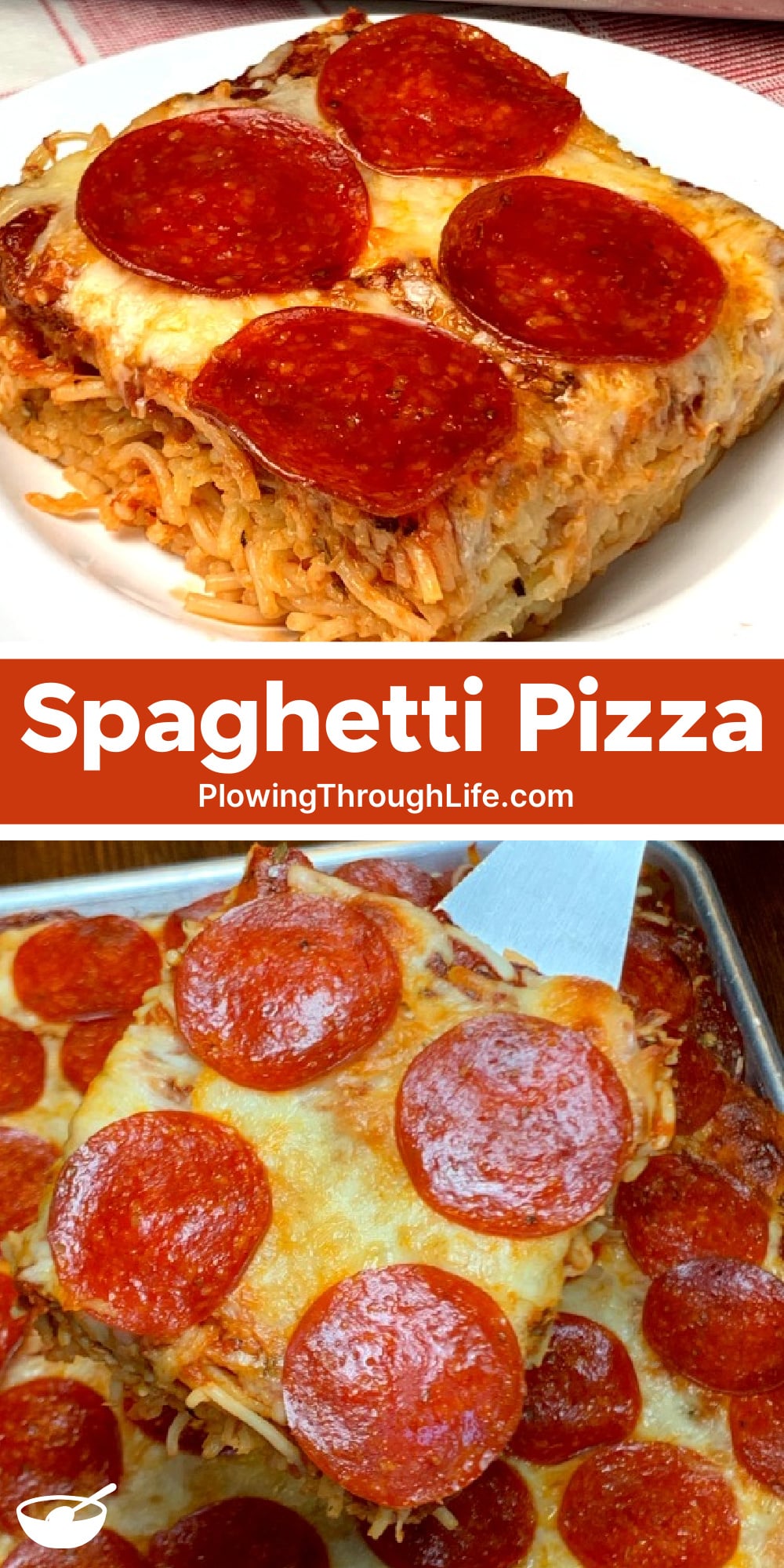 Spaghetti Pizza Casserole - Plowing Through Life