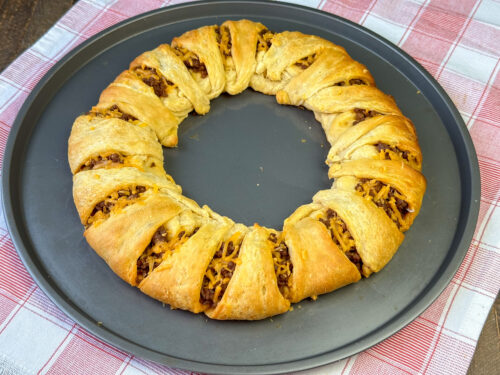 Crescent Roll Taco Ring - Plowing Through Life