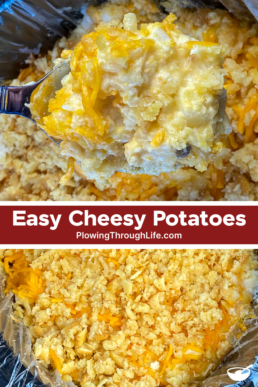 Easy Cheesy Potatoes {Farmhouse Style} - Plowing Through Life