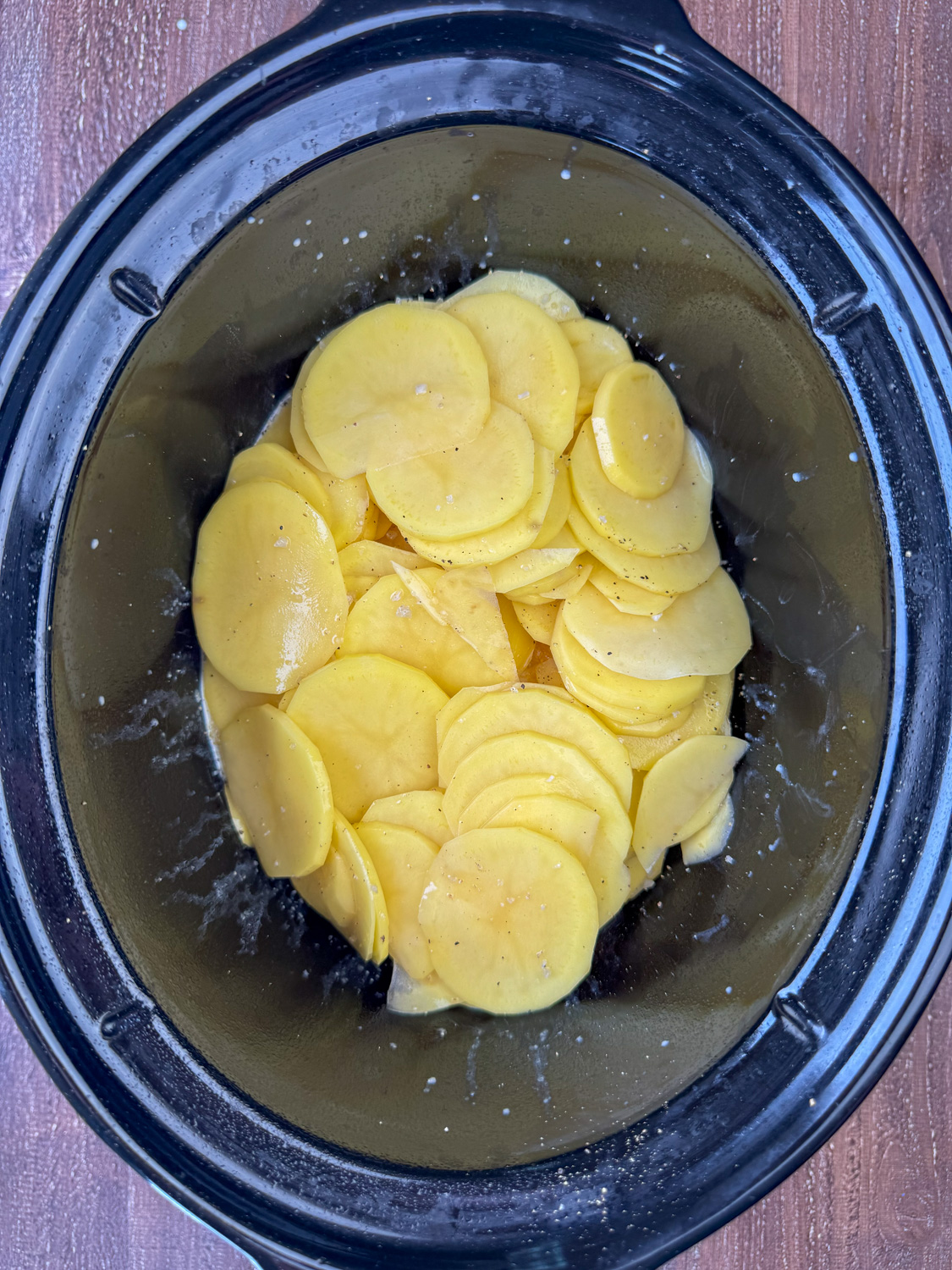 Creamy Crock Pot Potatoes - Plowing Through Life
